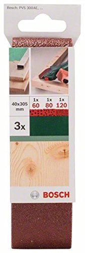 Bosch DIY 2609256186 Sanding Belt 40 x 303 mm 1x G60 / 80/120