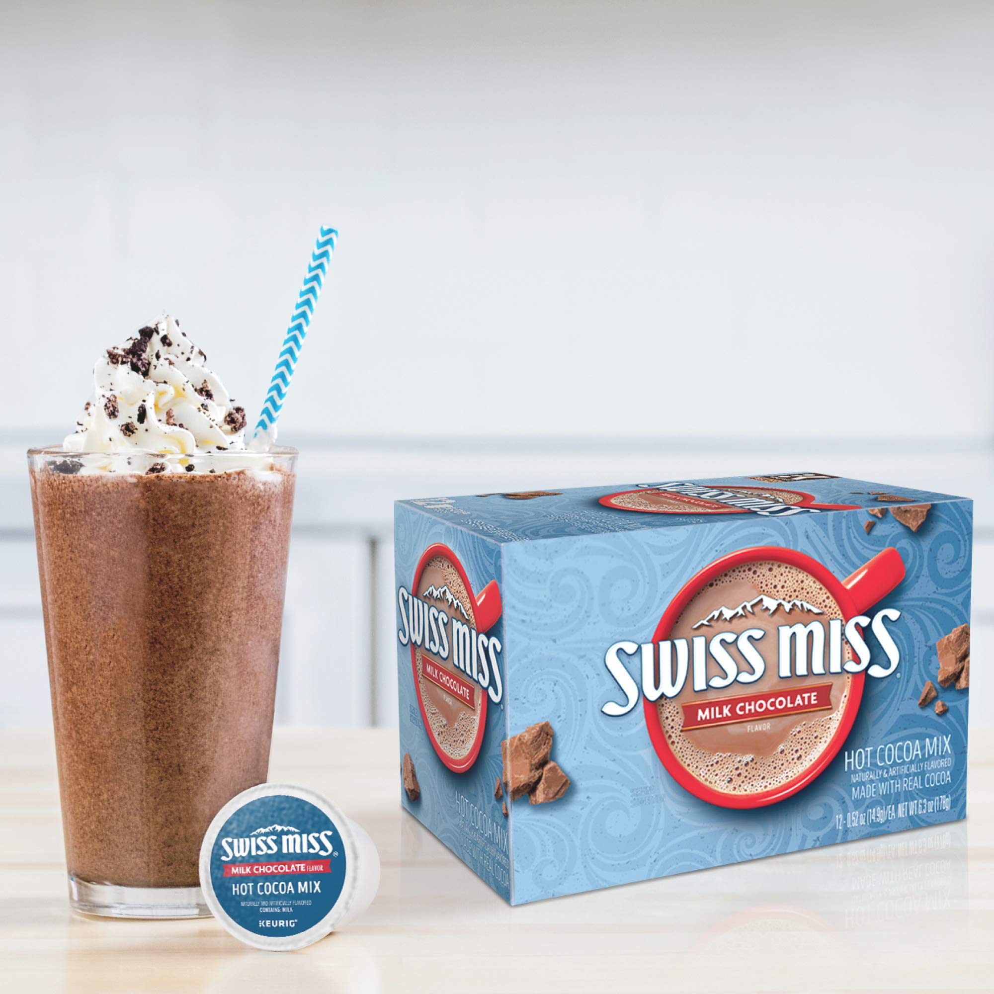 Swiss Miss Milk Chocolate Hot Cocoa, Keurig Single-Serve Hot Chocolate K-Cup Pods, 28 Count