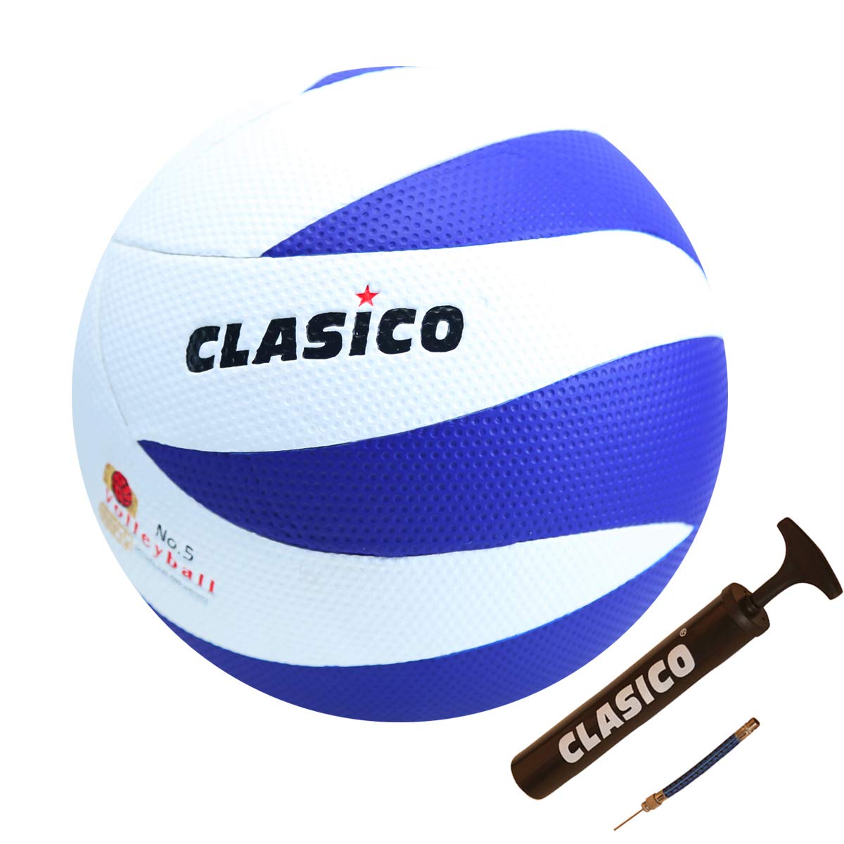 CLASICO Super Soft Touch Janpan Material Volleyball Ball Micro Fabric Size 5 Laminated Indoor Practise & Outdoor Training for Junior/Adults Upgrade Package Comes Pump & Two Needles Included