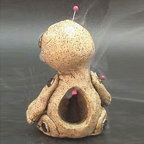 Xianxiang Incense Cone Burner, Voodoo Doll Incense Stick Holder Funny Ceramic Incense Holder Handcrafted Censer Inscent Stick Stand Resin Ornament Handmade Craft for Garden Home Decor