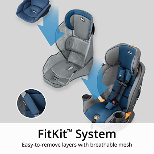 Chicco Fit4 Adapt 4-in-1 Convertible Car Seat, Rear-Facing Seat for Infants 4-40 lbs., Forward-Facing Car Seat 25-65 lbs., Booster 40-100 lbs. | Ember/Black