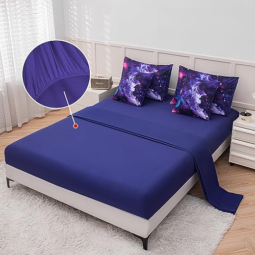 Galaxy Bedding Full Comforter Set for Boys, Bedding Comforter Sets 7 Pieces Full Size Bed Sheets and Comforter Set,Comforter Full Size Set for Boy Girl All Season