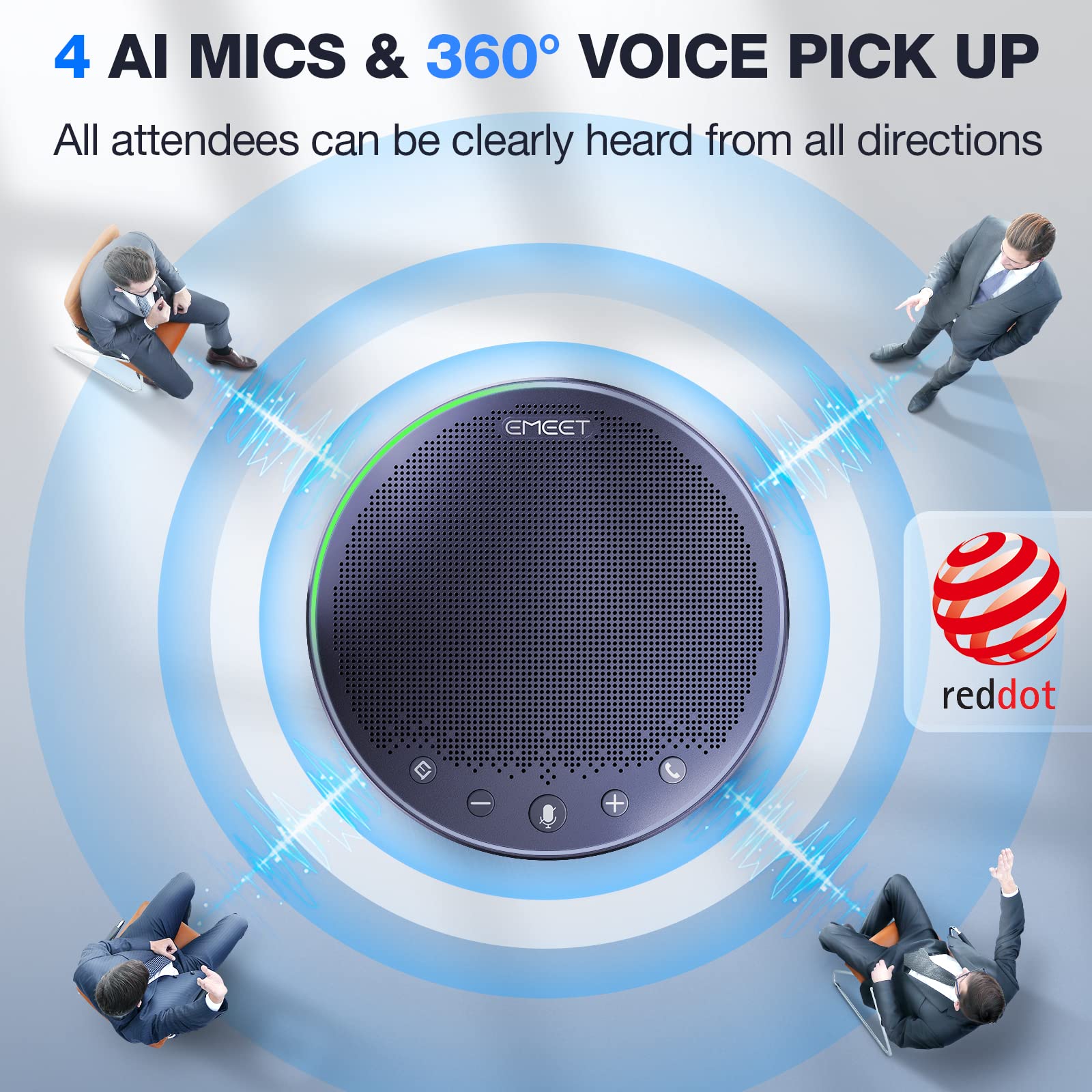 EMEET 2 M3 Bluetooth Speakerphone & 1 Daisy Chain