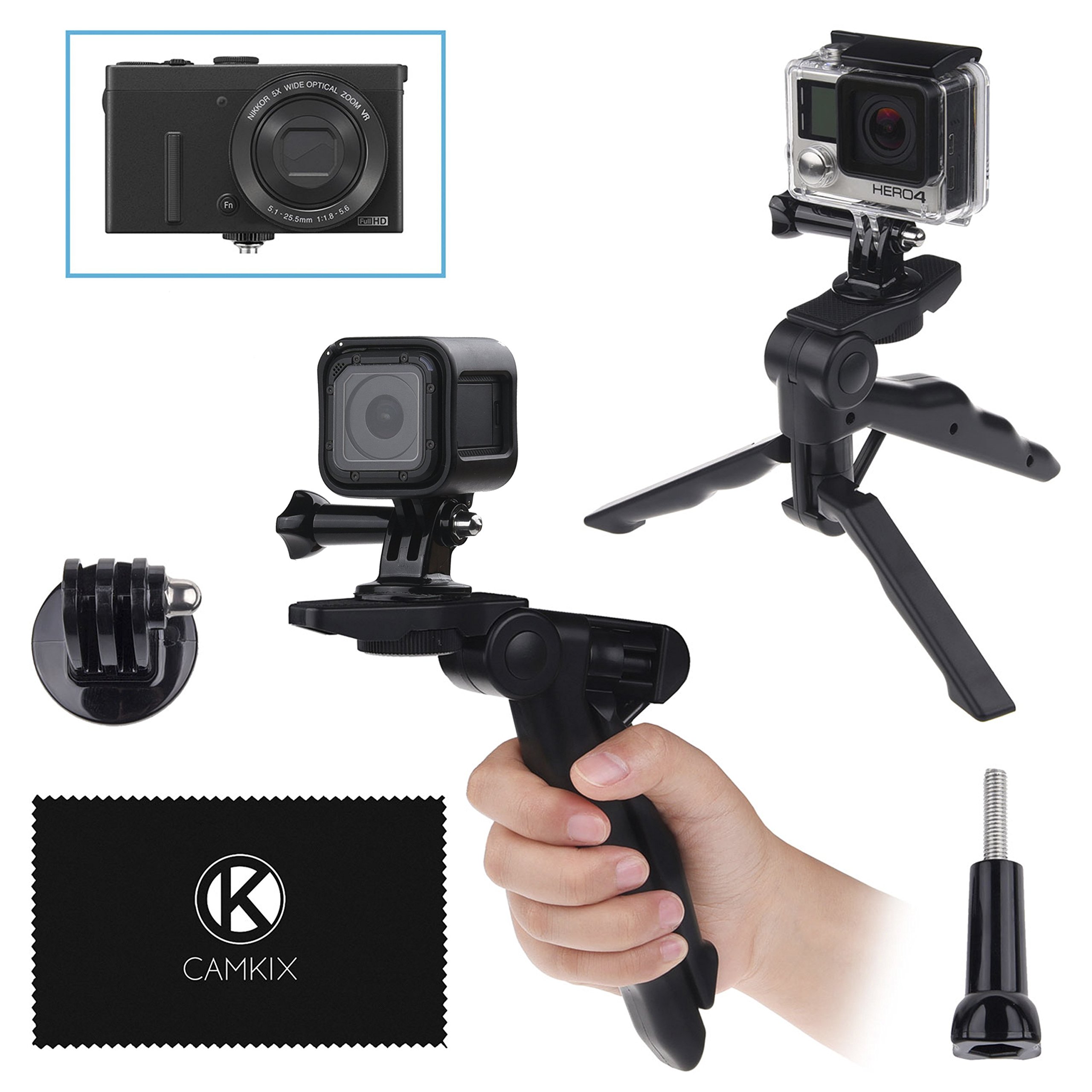CamKix 2in1 Pistol Handgrip and Tabletop Tripod compatible with GoPro Hero 7, 6, 5, 4, Black, Session, Hero 4, Session, Black, Silver, Hero+ LCD, 3+, 3, DJI Osmo Action and others