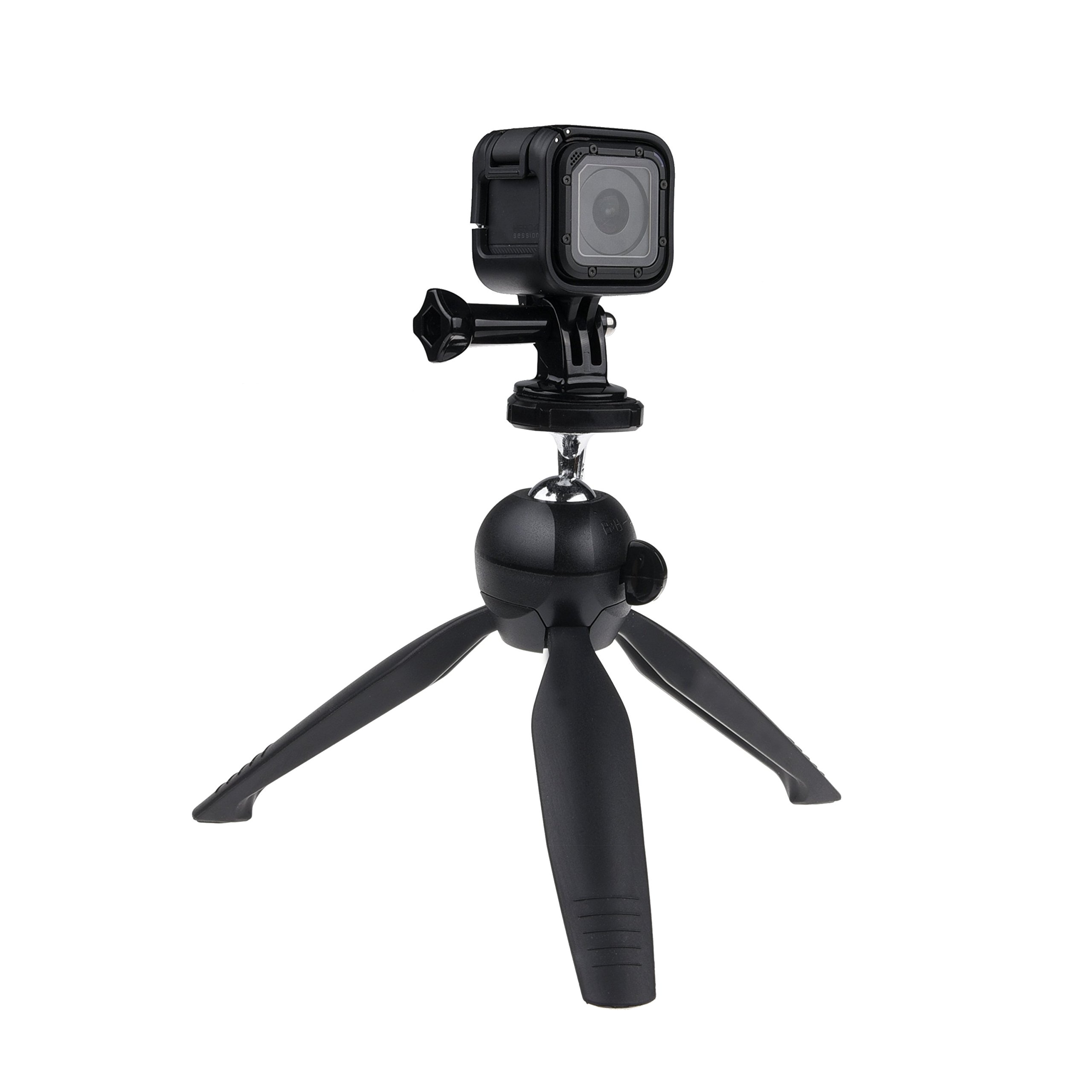 CamKix Premium 3in1 Tripod Base & Hand Stabilizer Grip Compatible with GoPro Hero 8 Black, 7, 6, 5, Black, Session, Hero 4, Session, Black, Silver, Hero+ LCD, 3+, 3, DJI Osmo Action Cams & Smartphone
