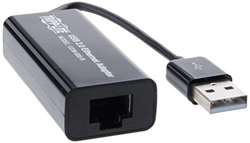 Tripp Lite USB 2.0 Hi-Speed to Ethernet NIC Network Adapter, 10/100 Mbps (U236-000-R), Black