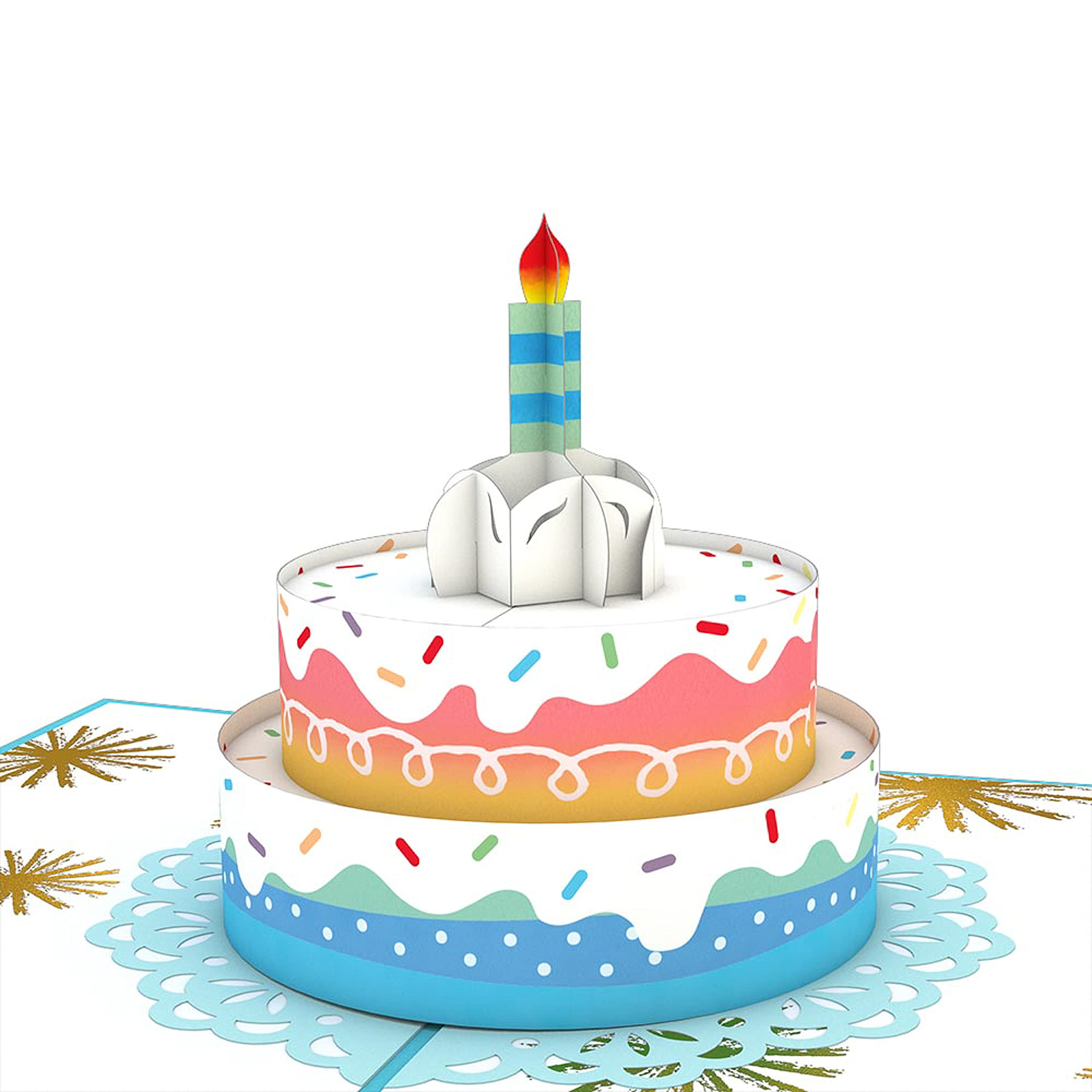 Lovepop Rainbow Birthday Cake Birthday Pop Up Card, 5x7-3D Birthday Greeting Card, Pop Up Birthday Card for Mom, Pop Up Birthday Cards for Kids, Celebration Cards