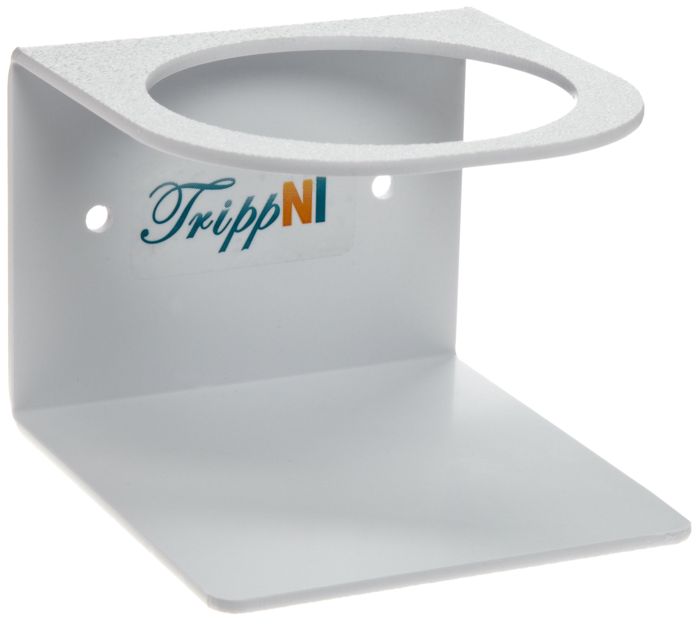 TrippNT 50080 Single ABS Bottle Holder 1000 mL White with 3 3/4 inch Diameter Holes 4 X 4 X 4 3/4 inches WHD