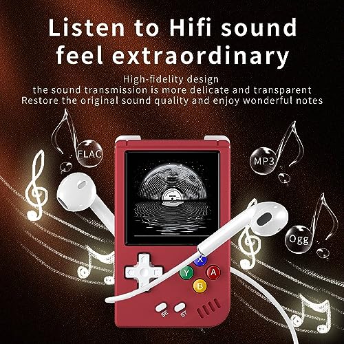 RG Nano Retro Handheld Game Console Keychain - Portable Game Mini Aluminum Alloy with 1.54 Inch IPS Screen - 64G TF Card Pre-Installed 5405 Games - Supports Clock Hi-fi Speaker Music Player Function