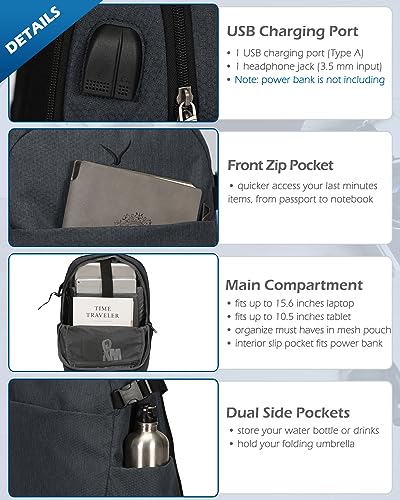Hynes Eagle 2 in 1 Travel Backpack 22 inches Carry on Luggage 63L Rolling Backpack for Men Women with Packing Cubes 3PCS Set