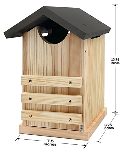 Outer Trails Owl Houses, Japanese Cedar, with Composite Weather-Tight Roof