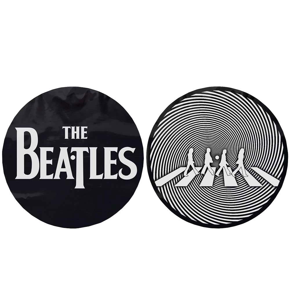 Classic Rock Icons Fabric Record Turntable 2 Slipmats Set (The Beatles Crossing)