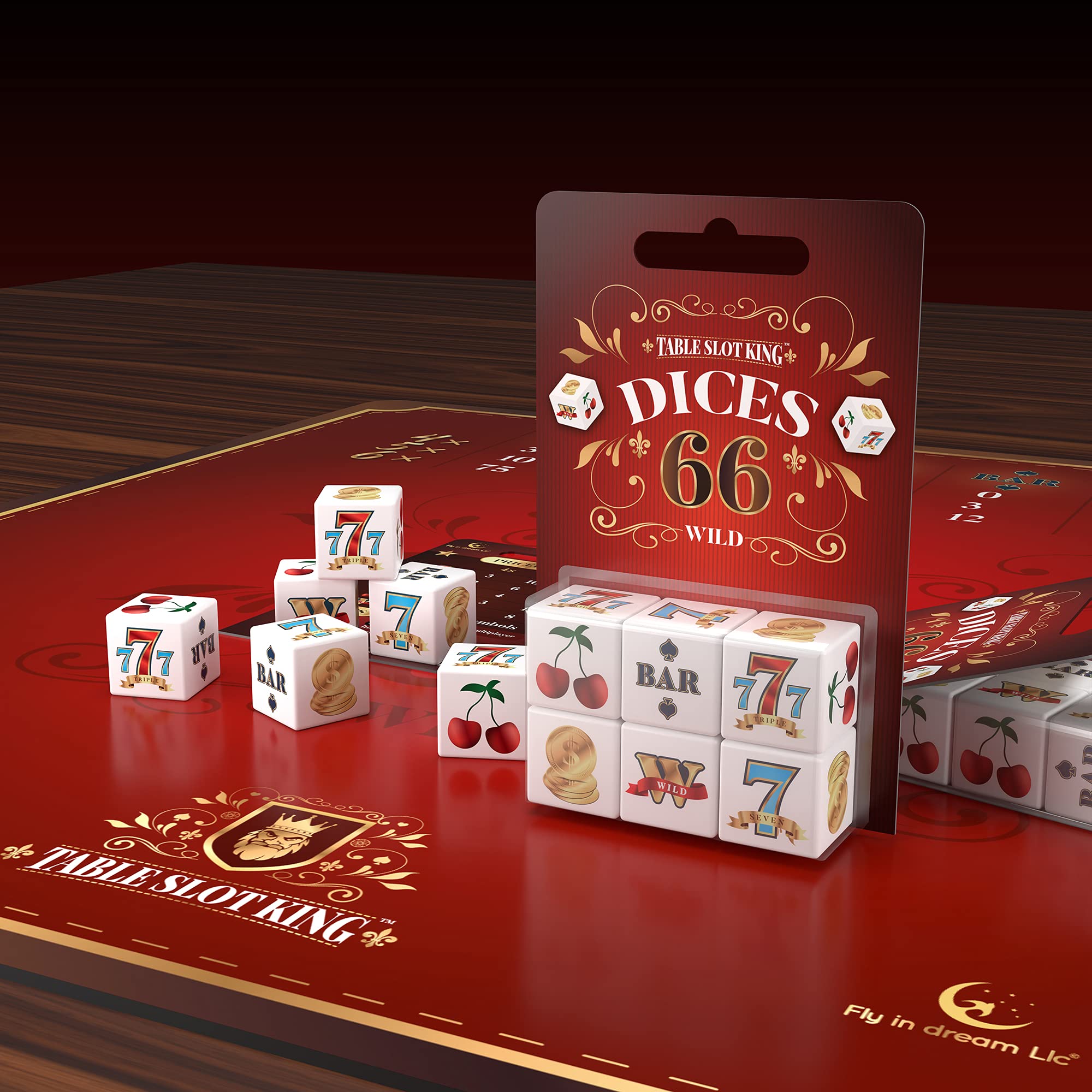Table Slot King-Dices 66 Game, Fast and Easy Dice Game,Real Winning Numbers