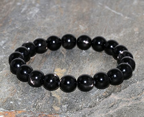 Hypersthene Bracelet Handmade Grade AAA 8mm Black Shiller Enstatite Beaded Gemstone Bracelet Memory Bracelet Jewelry Gift Bracelet Stacking