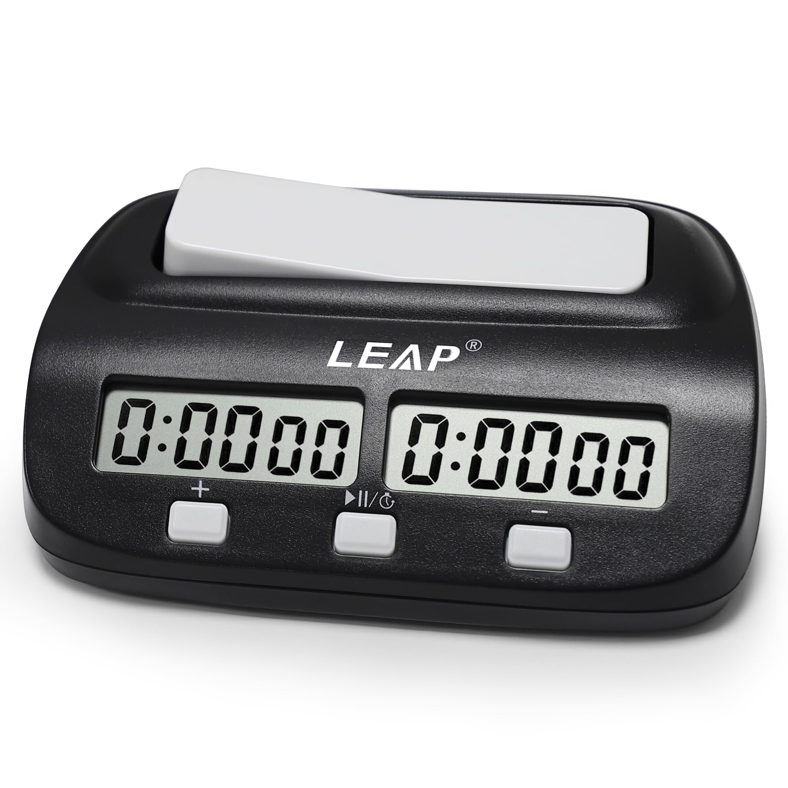 Chess Clock Professional Portable Digital Chess Timer with Bonus Delay Count UP & Countdown Alarm Function for Chess and Other 2-Players Board Game Black