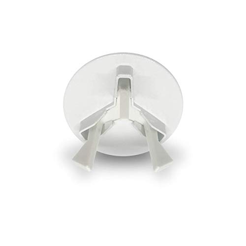 Fischer Overflow Cap TTP K White Lid Suitable for Hole on Sinks, Sinks and Bidets for Bathrooms and Kitchens, 551886