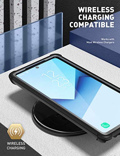 Clayco Forza Series Case for Samsung Galaxy Note 20 Ultra, Built-in Screen Protector Compatible with Fingerprint ID, Full-Body Rugged Cover, 6.9 inch, 2020 Release (Black)