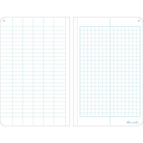 Rite in the Rain Weatherproof Hard Cover Notebook, 4 3/4" x 7 1/2", Yellow Cover, Field Pattern (No. 350F), 7.5 x 4.75 x 0.625