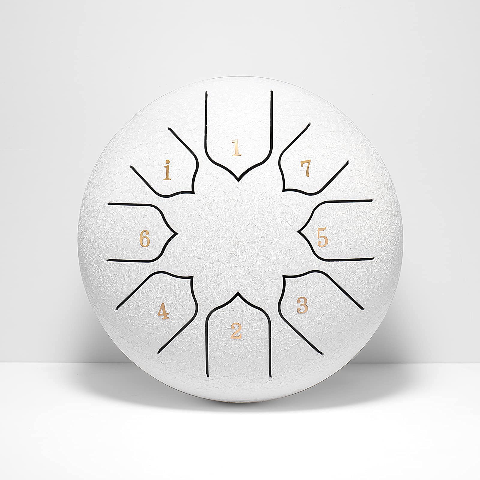 YeahLoop Steel Tongue Drum,6 Inch 8 Notes Tambourine,Percussion Set with Bag,Music book,Mallets,Mallet Holder and Finger Plectrums for Meditation Entertainment (White)