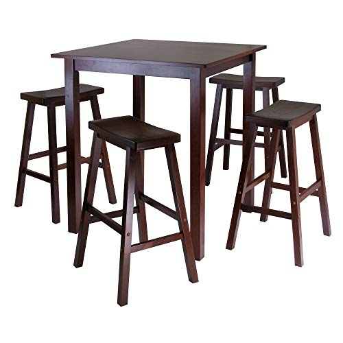 Winsome Parkland 5-Pc High/Pub Table Set, Walnut