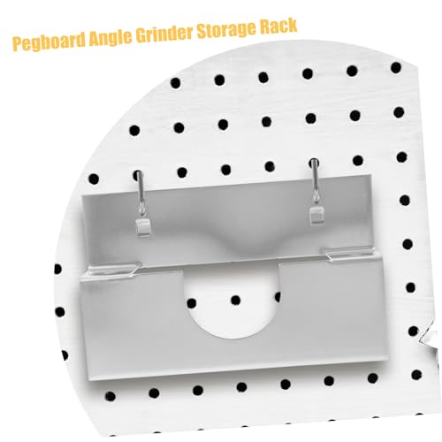 Hemobllo 5pcs Hook Hole Board Peg Board Grinder Accessory Pegboard Hook Grinding Machine Holder Sanding Machine Holder Pegboard Rack Metal Protector Cutting Machine Holder Silver Iron
