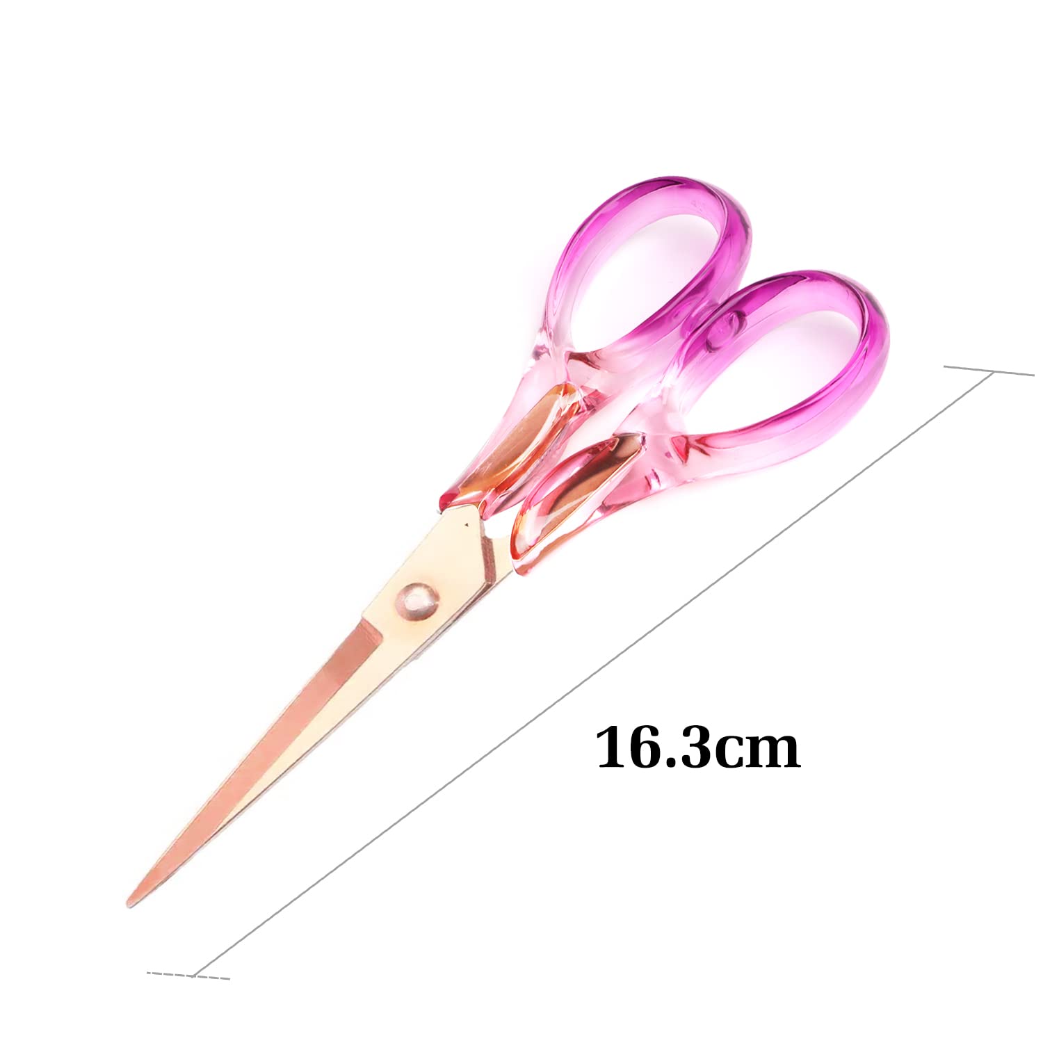 Creechwa Scissors Purple, Stainless Steel Blade with Acrylic Handle, All Purpose Scissor for Office, School, Home, Fabric Shears, Tijeras