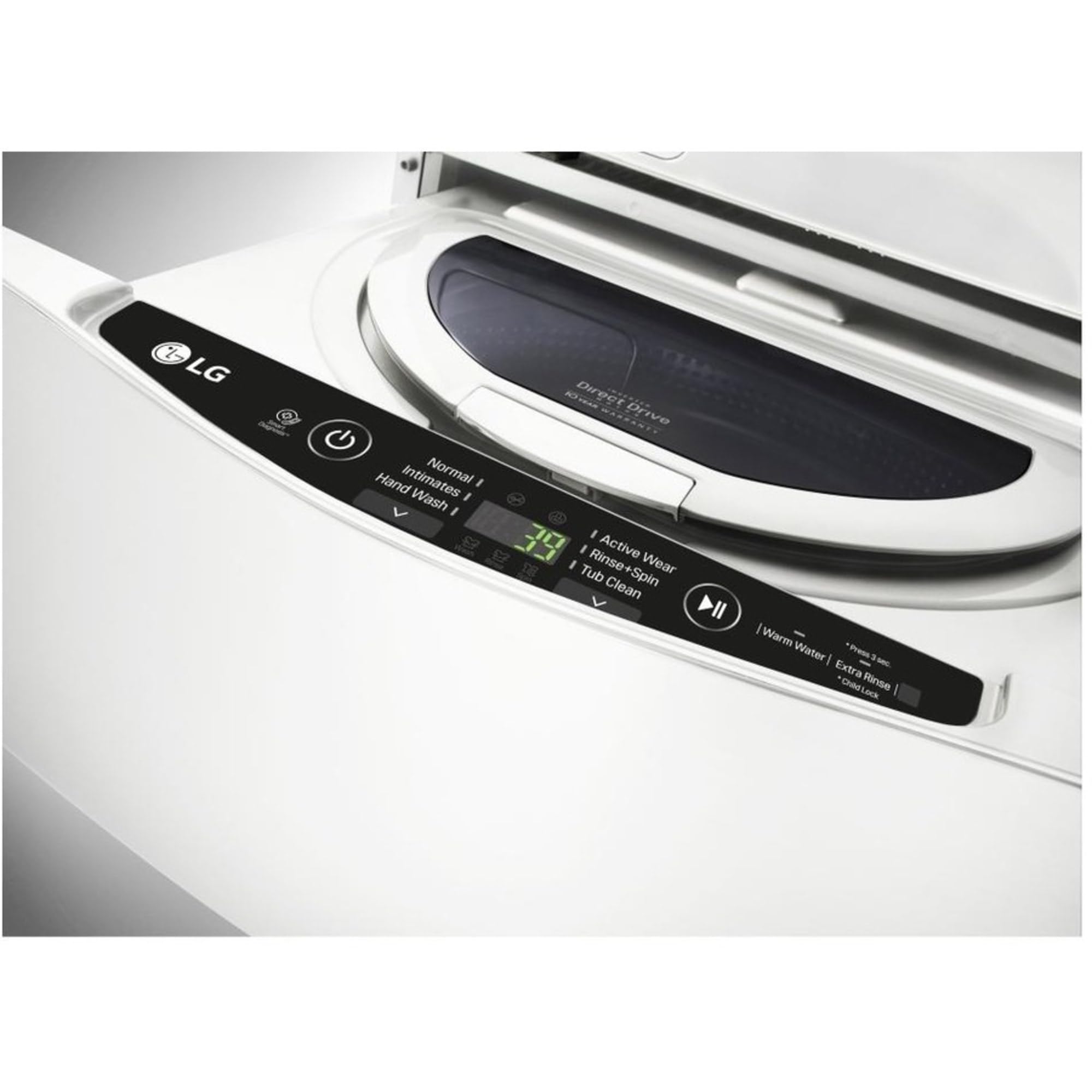 LG 27" SideKick Pedestal Washer - 6 Mode(s) - Drawer - 1 ft³ Washer Capacity - 120 V AC Input Voltage - Freestanding - Chrome, Plastic - White