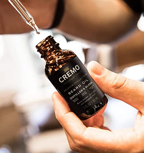 Cremo Beard Oil, Distiller's Blend (Reserve Collection), 1 fl oz - Restore Natural Moisture and Soften Your Beard To Help Relieve Beard Itch