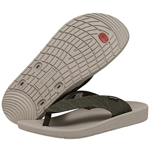 Hey Dude Men's Milo Sage, Size 11 | Men’s Footwear | Men’s Slip On Sandals | Comfortable & Light-Weight