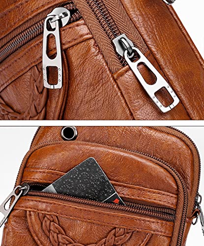 YFGBCX Small Crossbody Bag Cell Phone Purse Wallet with Multiple Compartments, Soft PU Leather Small Wallet Phone Bag Shoulder Bag