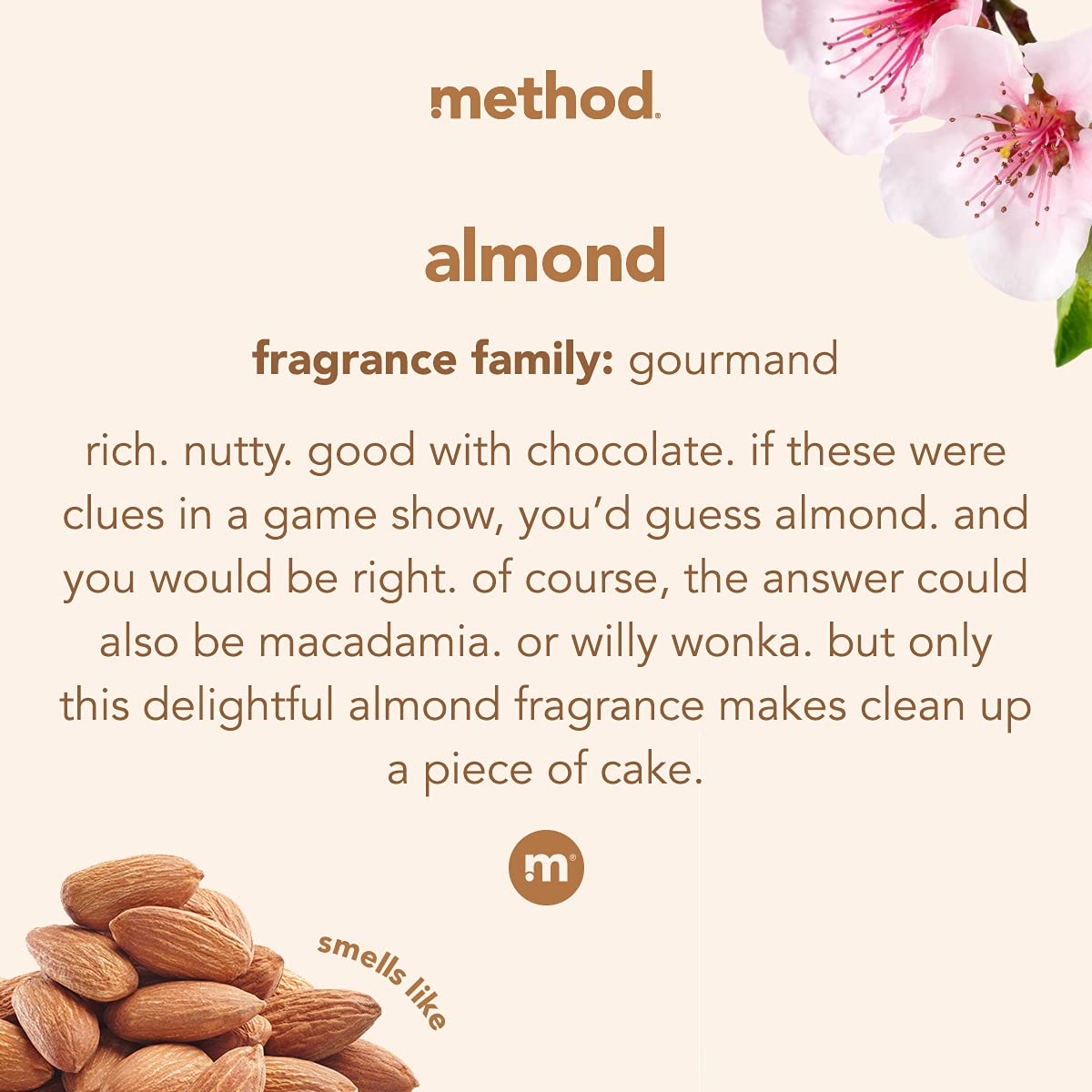 Method Wood Polish, Almond, For Wood Surfaces, Furniture and Cabinets, 14 Ounces (Pack of 6)