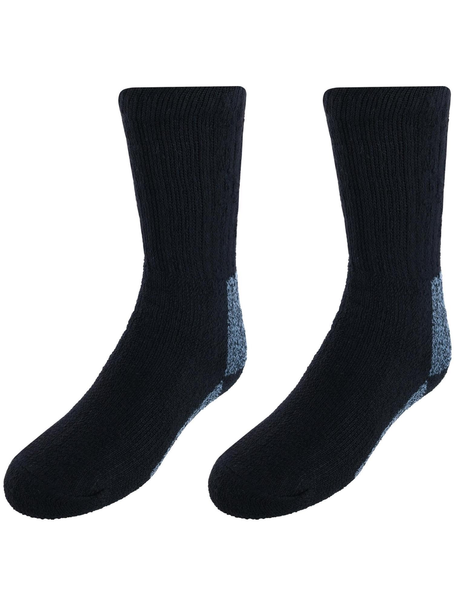 CTM® Kid's Wool Blend Crew Socks (2 Pack), Black