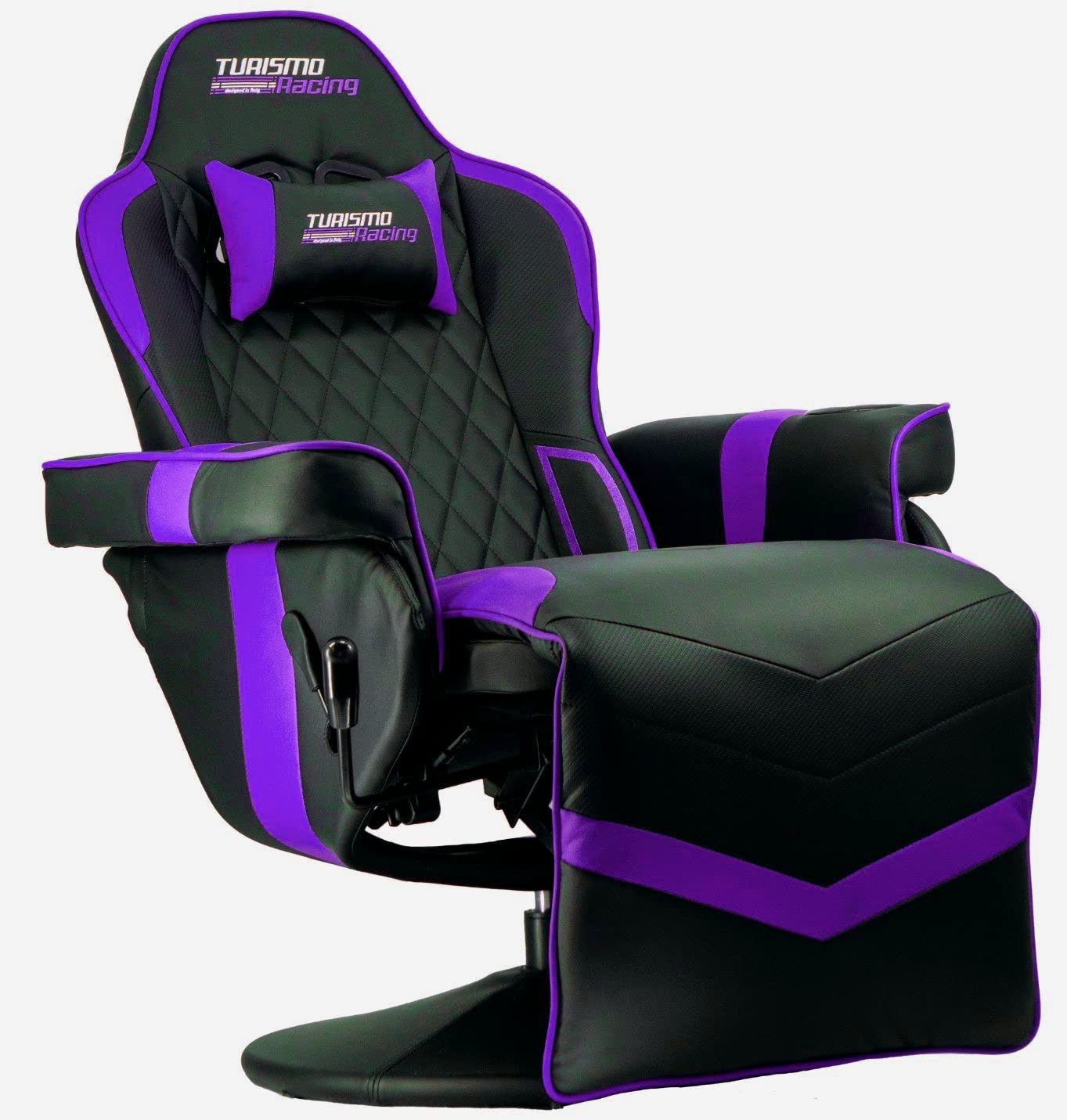Turismo Racing Stanza Gaming Recliner - Ultimate Reclining Chair for PlayStation 5 and Xbox Gaming - Purple