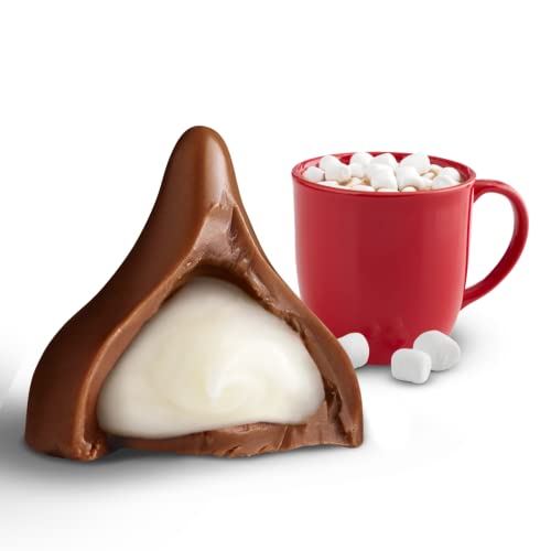 Hershey's Kisses Bulk Candy, Milk Chocolate With Marshmallow Flavored Creme Candy, Hot Cocoa Candy, Bulk Bag, Romantic Gift, Individually Wrapped In Brown And White Foil (Hot Cocoa, 2 Pound)