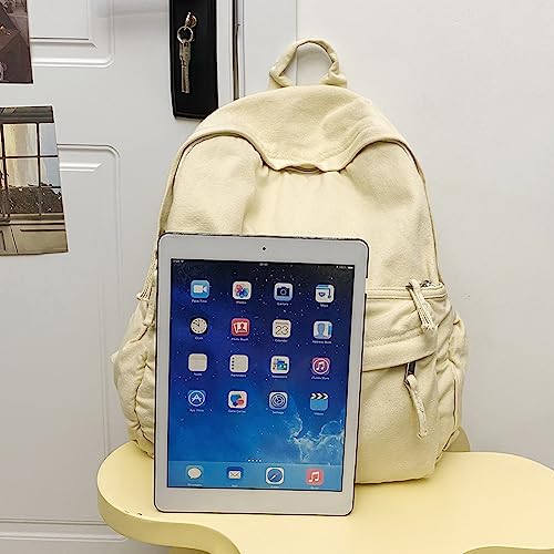 Juoxeepy Canvas Backpack Laptop Backpack for Women Men Grunge Aesthetic Backpack Lightweight Classic Backpack Vintage Travel Daypack