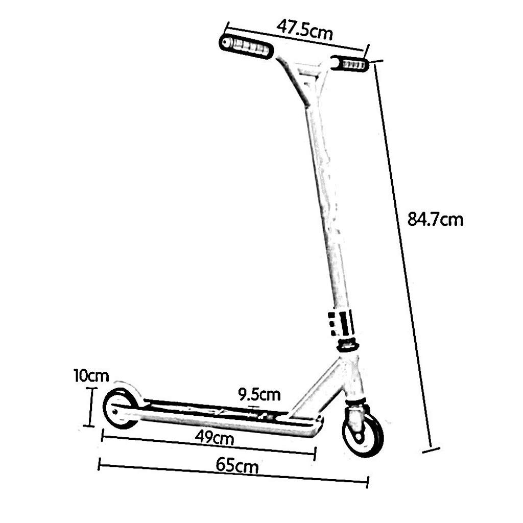 ygqtbc Stunt Scooter Complete Trick Scooters Aluminum Entry Level Freestyle Kick Scooters for Kids 8 Years and Up, Boys, Children, Teens (Color : White)