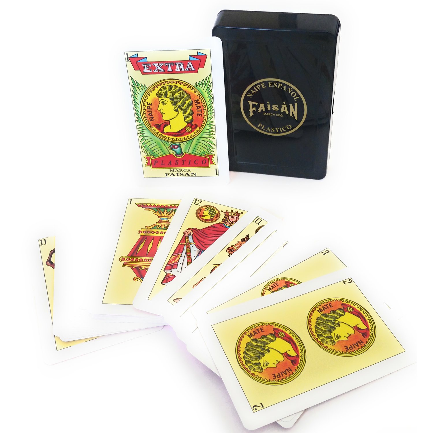 Mexican Playing Cards Naipe Spanish Style Faisan Extra Blue Color, Color Azul