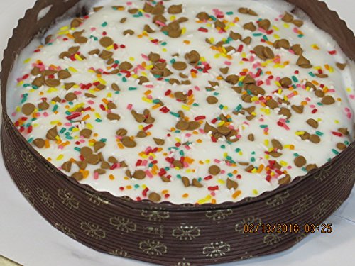 Decony 7" Disposable Round Pie Pans Brown and Gold Free-Standing Paper Baking Mold - 20 pc.