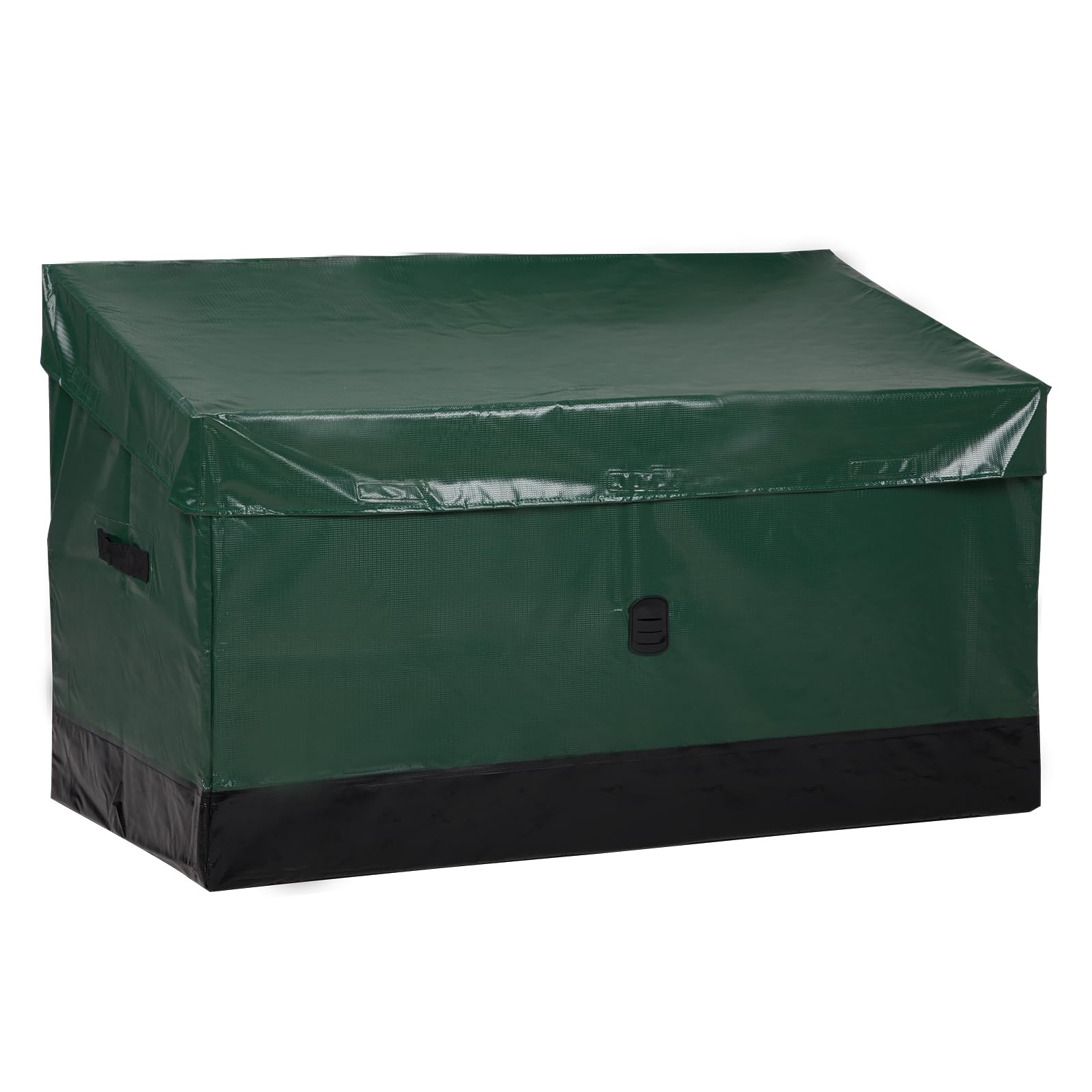 Fiveshow 130 Gallon Waterproof Deck Box, Portable Outdoor PVC Storage Box for All Weather, Perfect for Camping Boat Garden Poolside Yard, Green