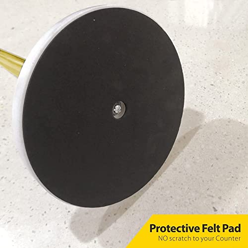 Pkfinrd Gold Hand Towel Holder Stand with Heavy Marble Base, T-Shape Towel Rack, Free-Standing for Bathroom Vanity Countertop, 304 Stainless Steel (Color : Gold)