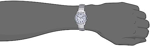 Timex Easy Reader 35mm Day-Date Watch – Silver-Tone Case White Dial with Silver-Tone Expansion Band