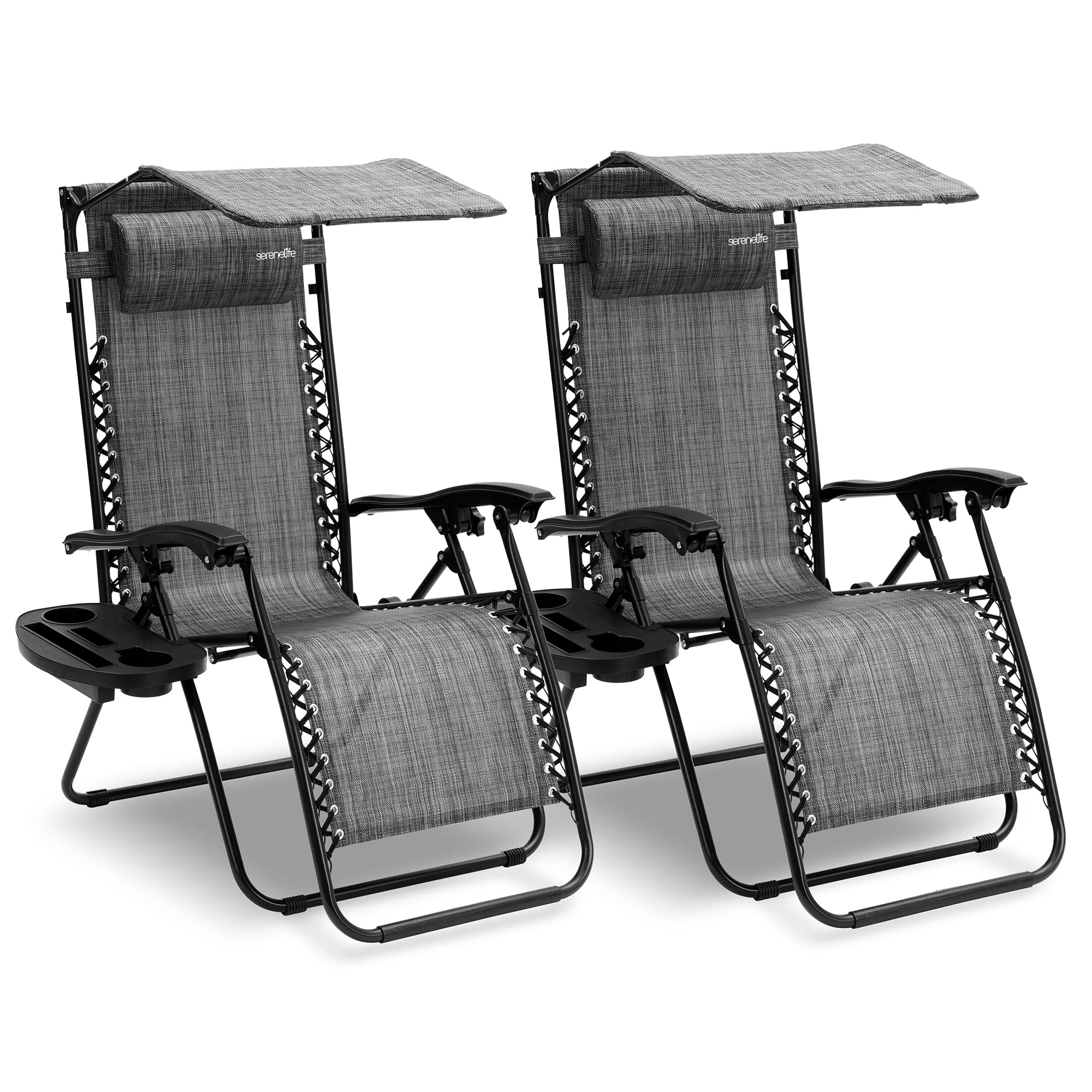 SereneLife SereneLifeHome Zero Gravity Lounge Chair, One Size, Grey
