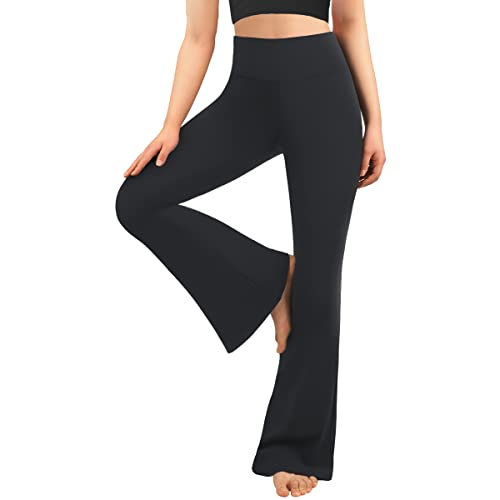 MOREFEEL Women's Black Flare Yoga Pants for Women, High Waisted Buttery Soft Bootcut Leggings