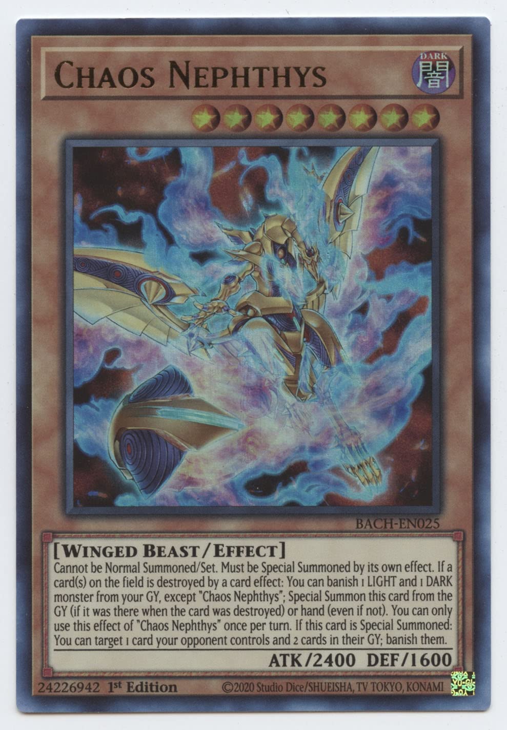 Chaos Nephthys - BACH-EN025 - Ultra Rare - 1st Edition
