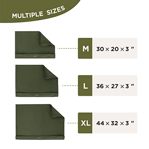 Lesure Water-Resistant Dog Bed Cover - XL Dog Bed Removable Cover, Replacement Washable, Dog Bed Covers for Pet Mat Bed, 44x32x3 Inches