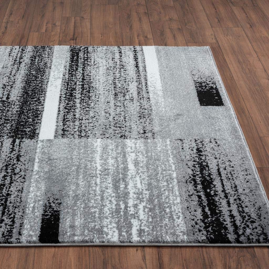 LUXE WEAVERS Lagos Collection 9248 Red 5x7 Art Deco Geometric Area Rug