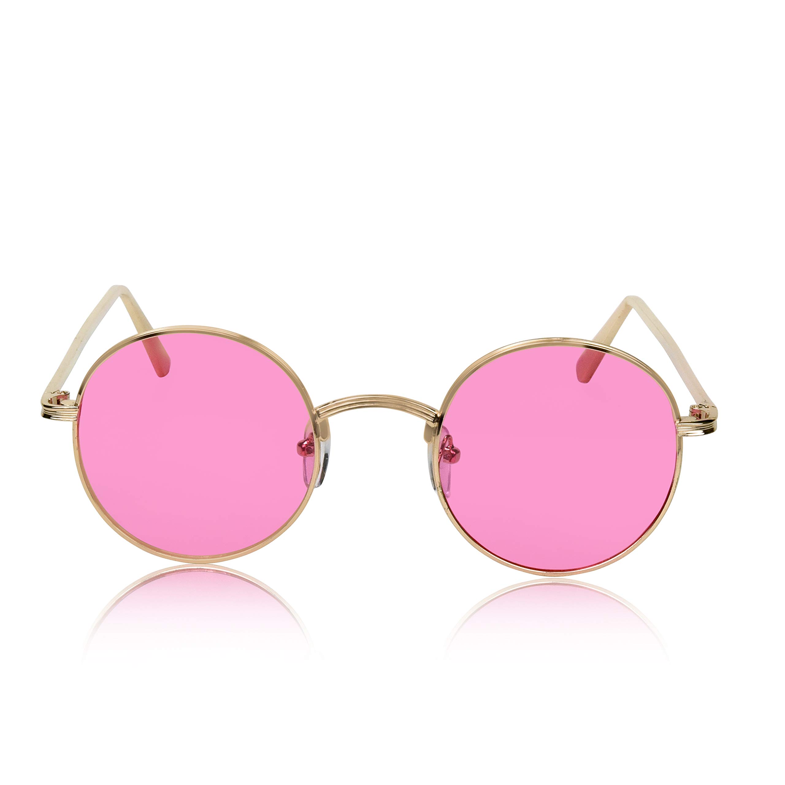 Circle Glasses Round Hippie Sunglasses 70s 60s Circular Teashades Rounded Blue