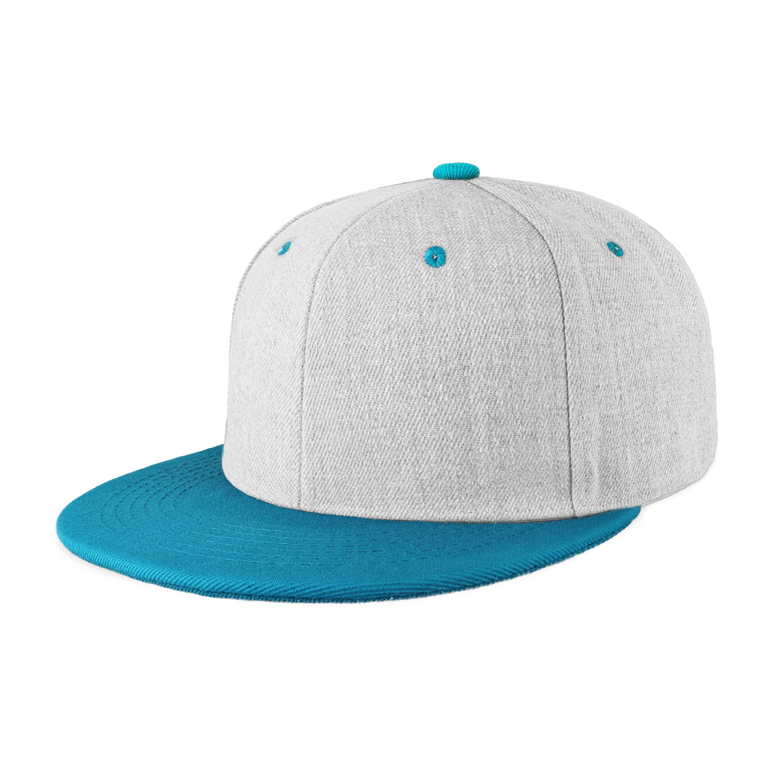 CHCHOK.LIDS Flat Bill Visor Classic Snapback Hat Blank Adjustable Brim High Top End Trendy Color Style Plain Tone Baseball Cap (DC Black)