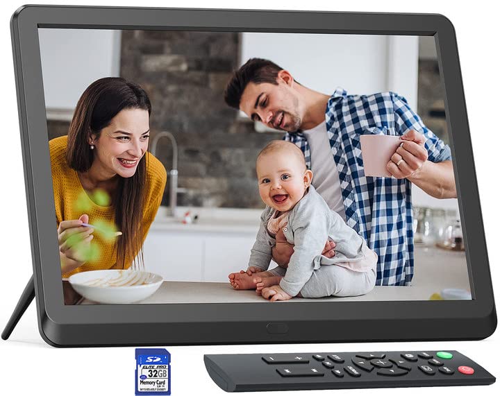 Digital Photo Frame with 10.1 Inch 1920x1080 FHD IPS Screen - toberto Digital Picture Frames with Remote Control, Slideshow, Picture Preview, Adjustable Brightness, Calendar,Using SD Card & USB Drive