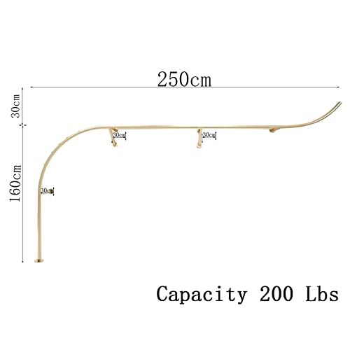 HIYOUGO Heavy Duty Clothing Rack for Boutiques - 200 lbs Capacity Metal Wall Mounted Display - Creative S Shape Design for Shirts and Garments - Ideal for Retail Stores and Commercial Use